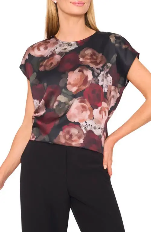Halogen Floral Cap Sleeve Top
