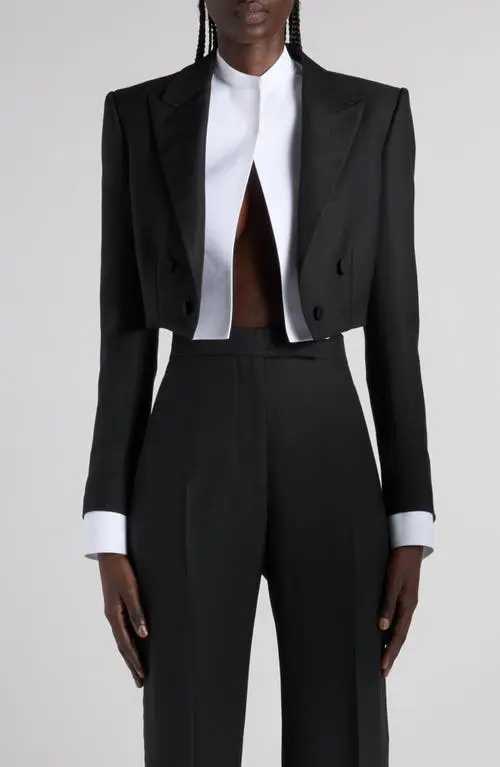 TOM FORD Double Breasted Crop Tuxedo Jacket