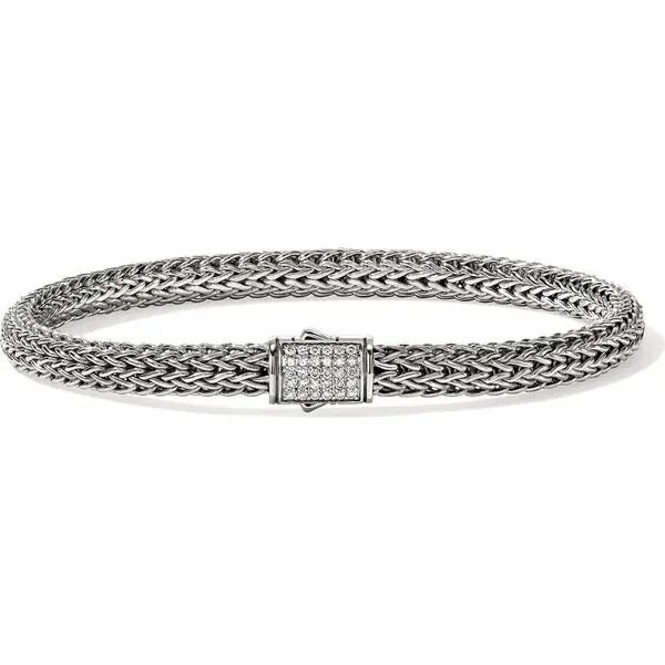 John Hardy Icon Bracelet, Sterling Pavé Diamond, 5mm