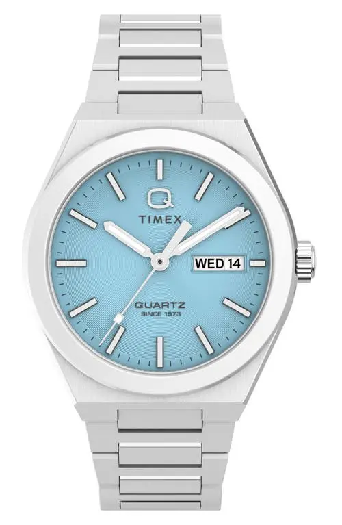 TIMEX® Q Continental Blue Dial Bracelet Watch