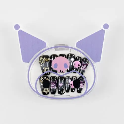3H NAILS Kuromi 3d Luxury Handmade Press-on Nails24 Reusable Pieces