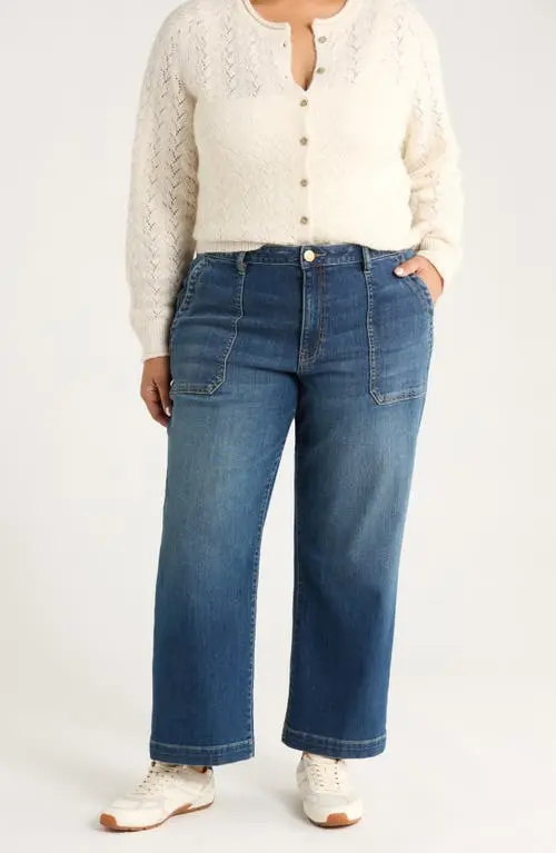 Kut From The Kloth High Waist Ankle Wide Leg Utility Jeans