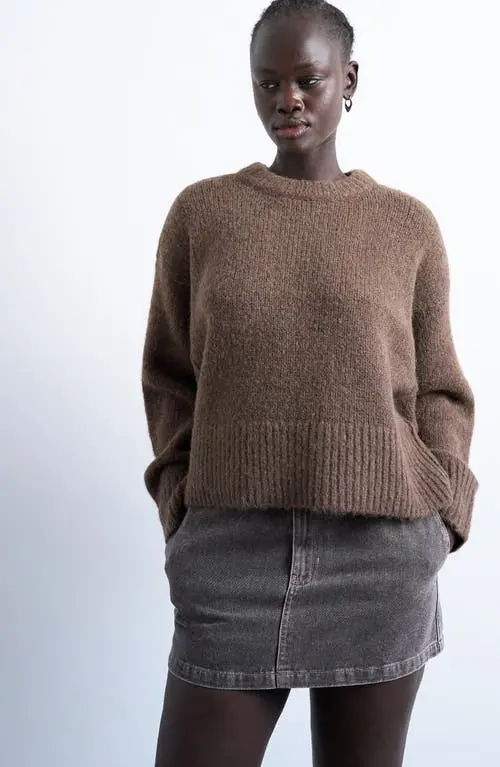 Topshop Fluffy Crewneck Sweater