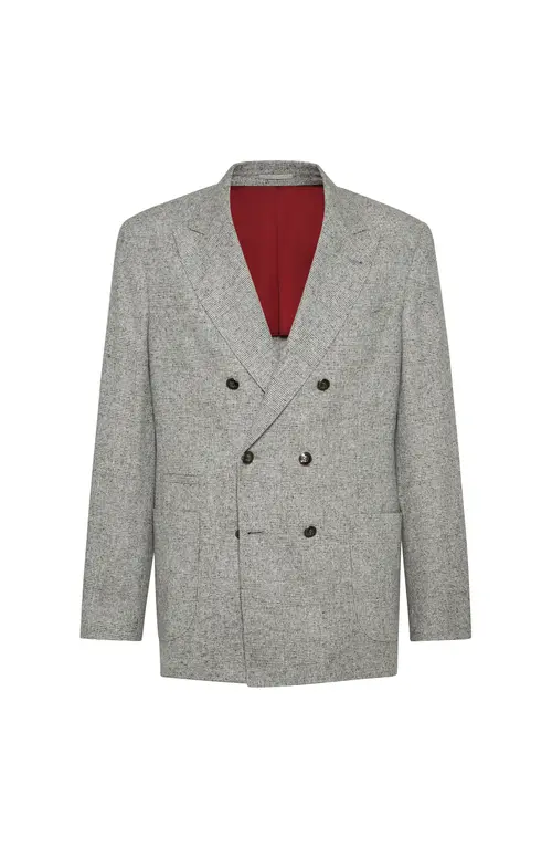 Brunello Cucinelli Prince Of Wales Deconstructed Blazer