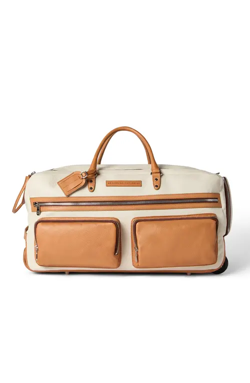 Brunello Cucinelli Grained Calfskin Trolley Bag