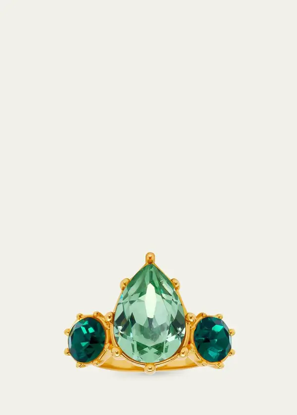 Oscar De La Renta Crystal Prong Ring