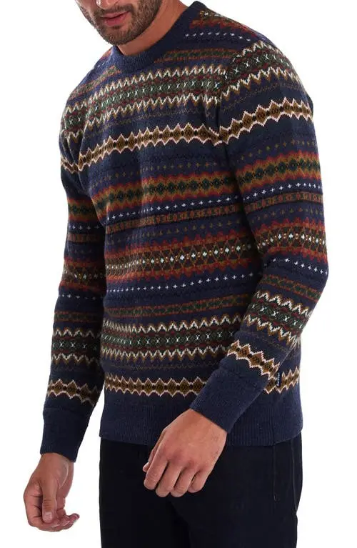 Barbour Fair Isle Crewneck Wool Sweater