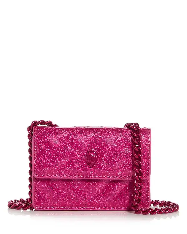 Kurt Geiger Micro Kensington Crossbody Bag - Open Pink | Editorialist