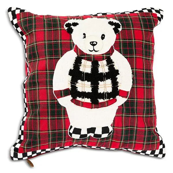 MACKENZIE-CHILDS Cozy Bear Throw Pillow, 18 X 18