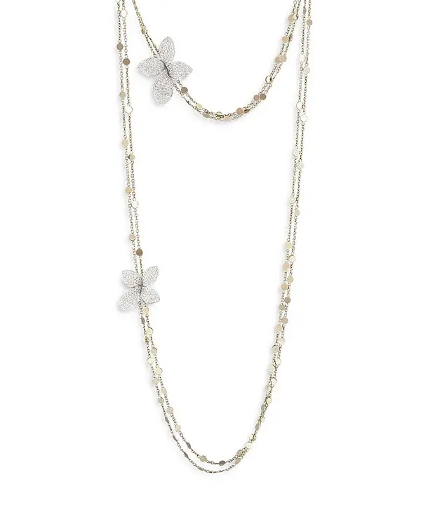 Pasquale Bruni 18k Yellow & Gold Giardini Segreti Diamond Butterfly Long Statement Necklace, 40
