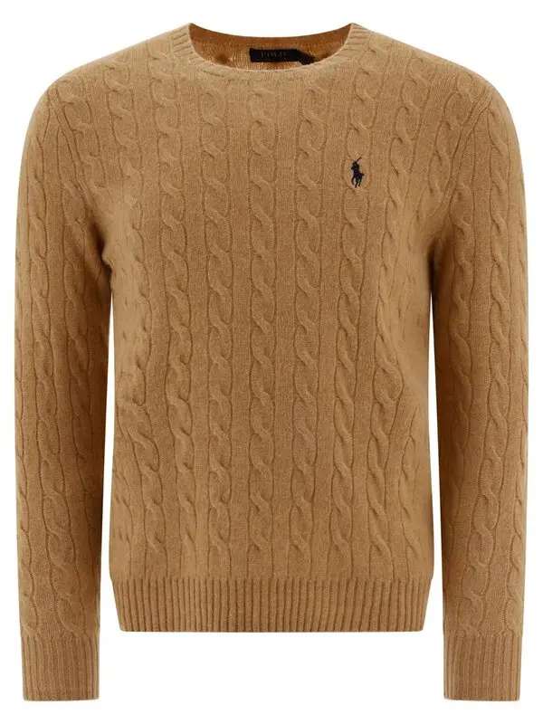 Ralph Lauren Wool And Cashmere Crewneck Sweater With Logo