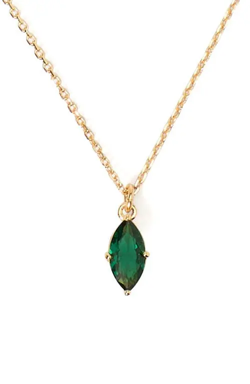 Kate Spade New York Signature Solitaire Cubic Zirconia Pendant Necklace