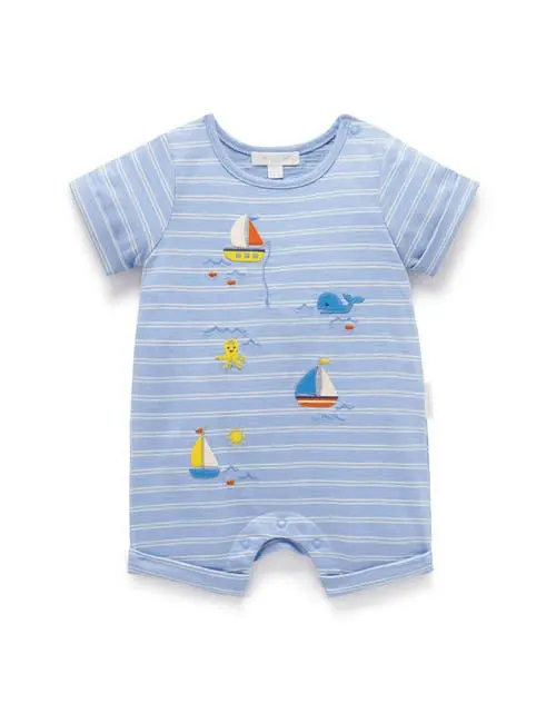 PUREBABY Sail Away Short Onsie Romper
