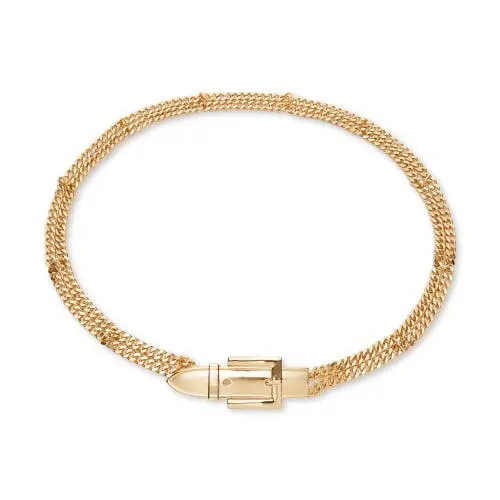 Lele Sadoughi Buckle Chain Belt