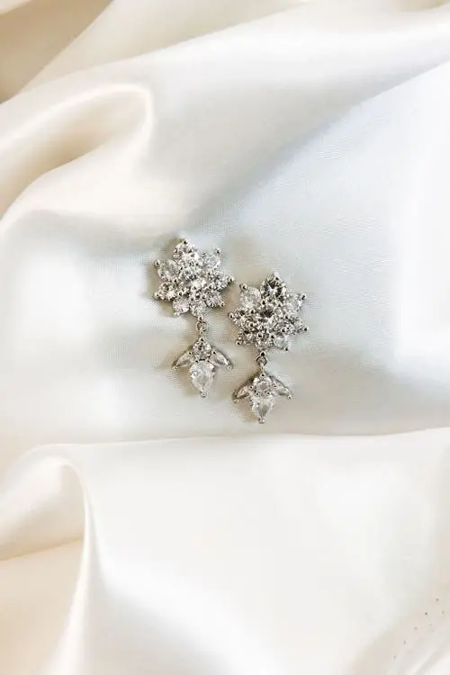 UNTAMED PETALS Whisper Crystal Drop Earrings