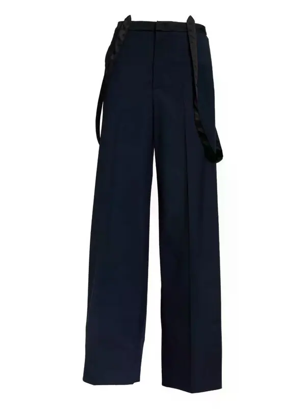 DONDUP Tecla Gabardine Palazzo Trousers