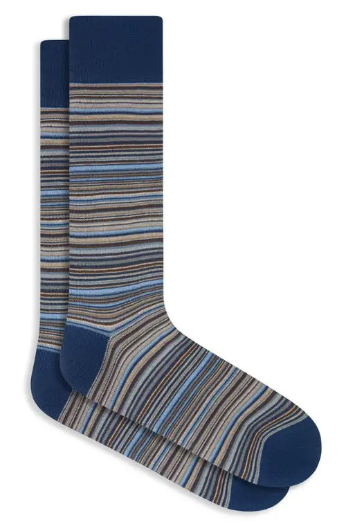 Bugatchi Stripe Cotton Blend Dress Socks