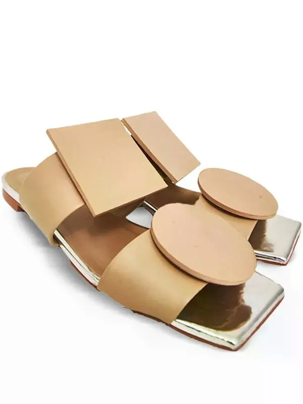 GLORIA COELHO Square-toe Flat Sandals