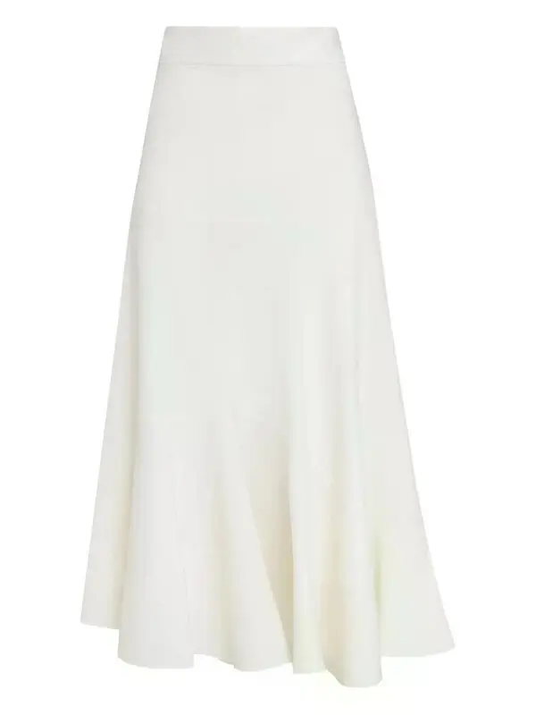 GLORIA COELHO A-line Pleated Midi Skirt