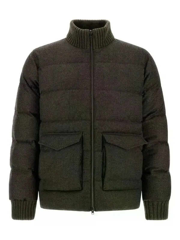 Herno Check-pattern Quilted Jacket