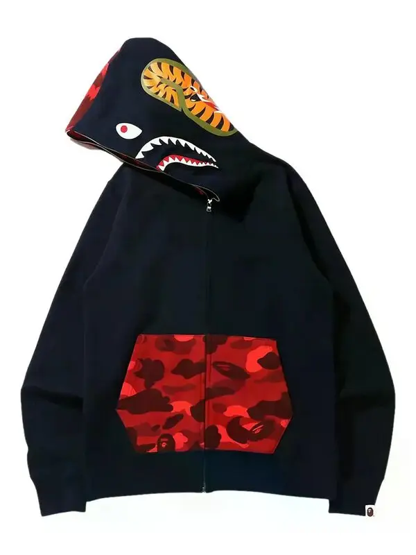A BATHING APE® Camo Shark Zip Hoodie