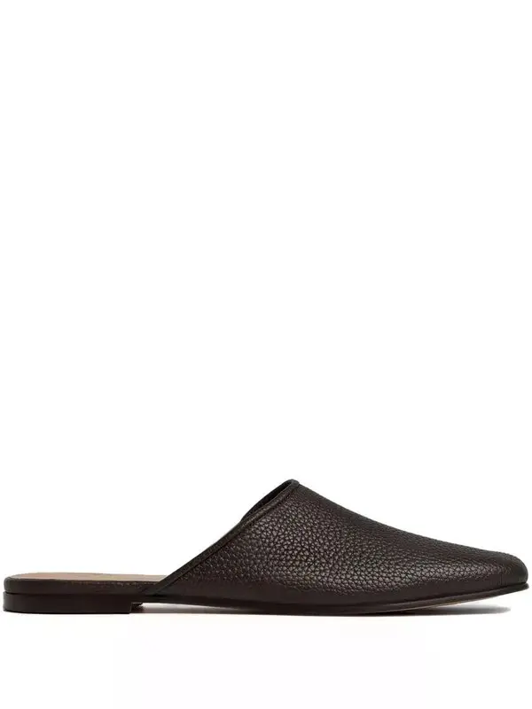 12 STOREEZ Pebbled-leather Mules