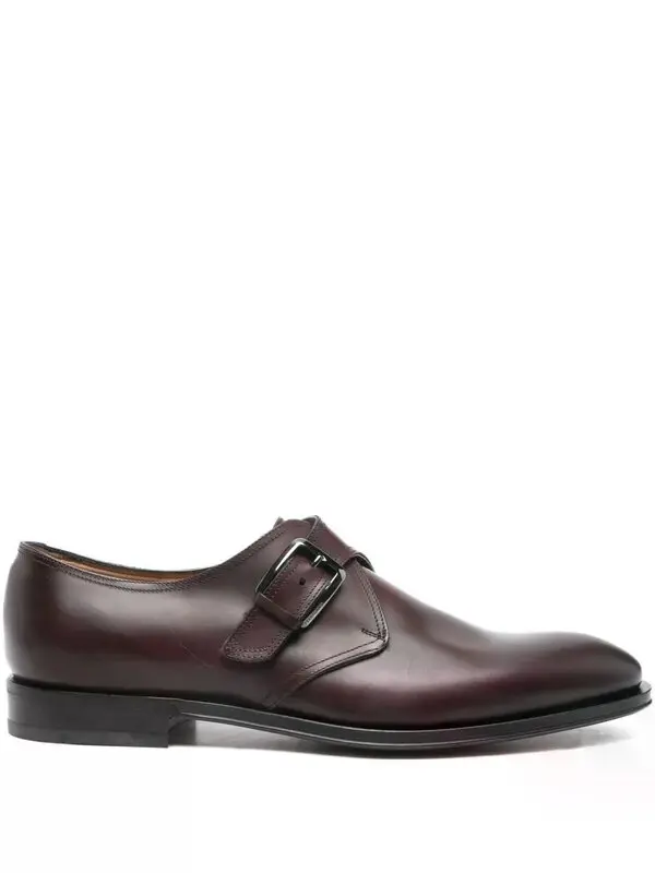 FERRAGAMO Leather Monk Shoes
