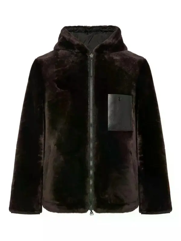 YVES SALOMON Reversible Shearling Hoodie