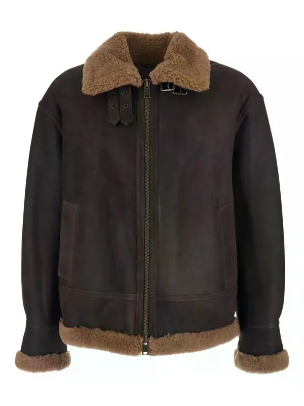 ARMA Strap Closure Shearling Jacket