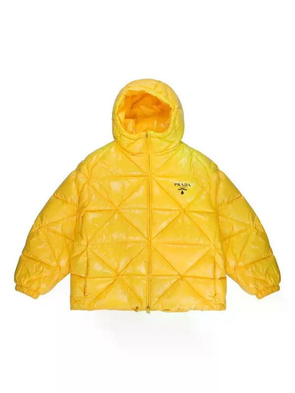 Prada Logo Quilted Puffer Jacket