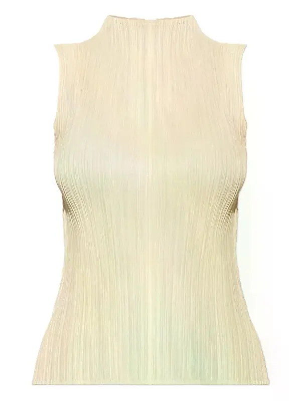Issey Miyake Pleated High-neck Top