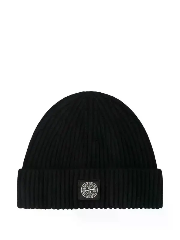 Stone Island Logo-patch Beanie Hat