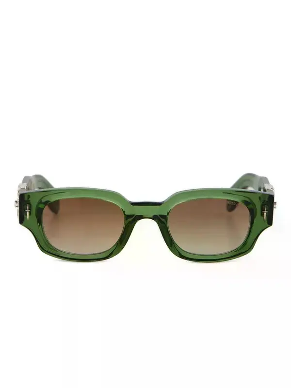 CUTLER & GROSS Eagle-embellished Square Sunglasses