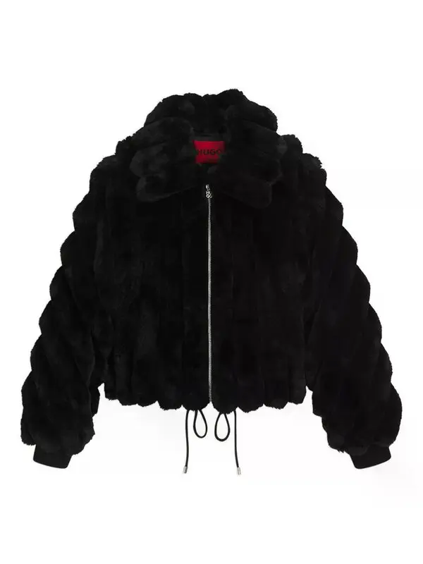 Hugo Boss Zip-up Faux-fur Jacket