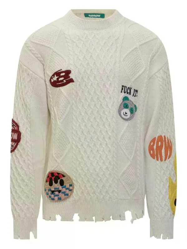 BARROW Appliqué Distressed Jumper