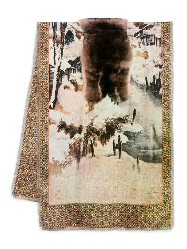 PIERRE-LOUIS MASCIA Printed Silk Scarf