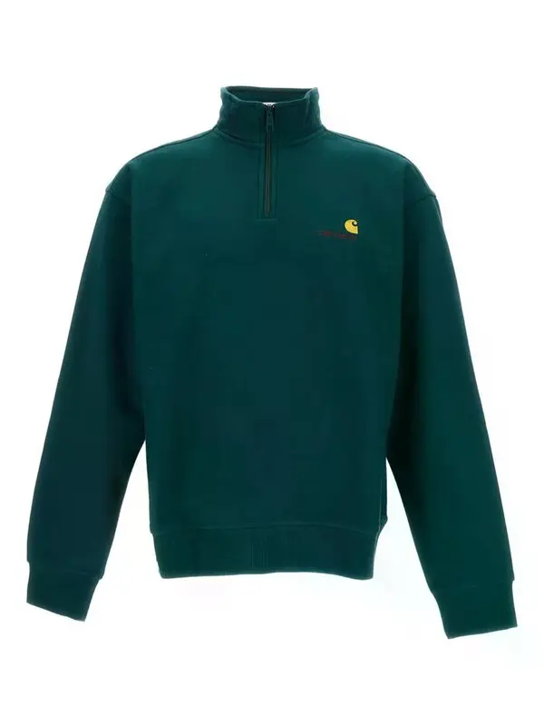 Carhartt Work In Progress Half-zip Logo Sweatshirt