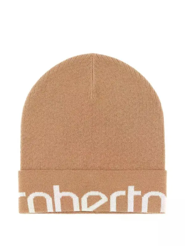 Roberto Cavalli Wool-blend Logo Beanie