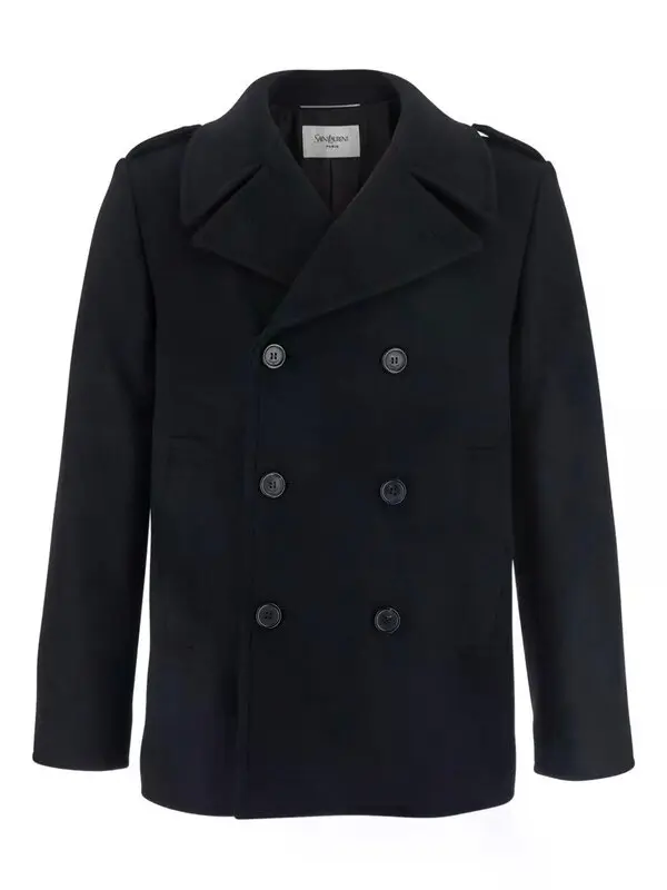 Saint Laurent Double-breasted Notch Lapels Coat