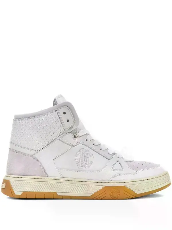 Roberto Cavalli Embossed High-top Sneakers