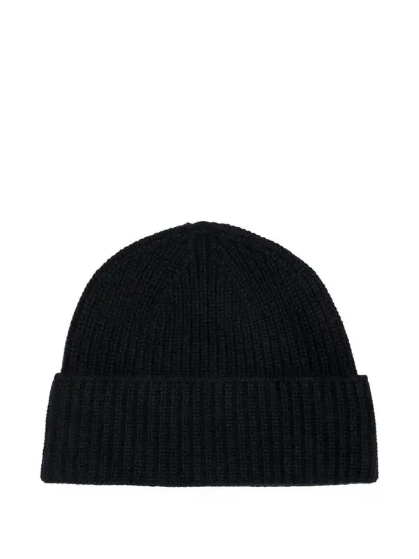 Eric Bompard Ribbed Beanie Hat