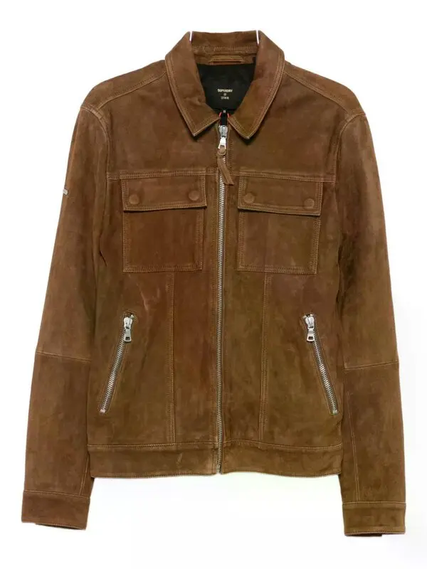 Superdry Zip-up Leather Jacket