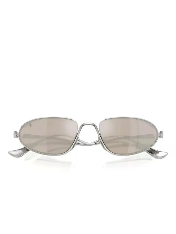 FERRARI Oval-frame Asymmetric Sunglasses