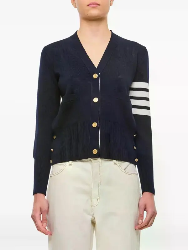 Thom Browne Striped-sleeve Button Cardigan