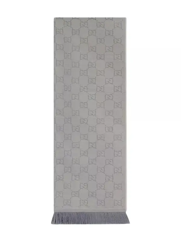 Gucci Fringed Gg-motif Scarf