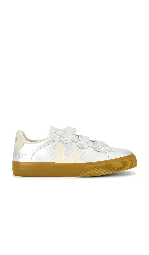 VEJA Recife Logo Sneaker In Metallic Silver