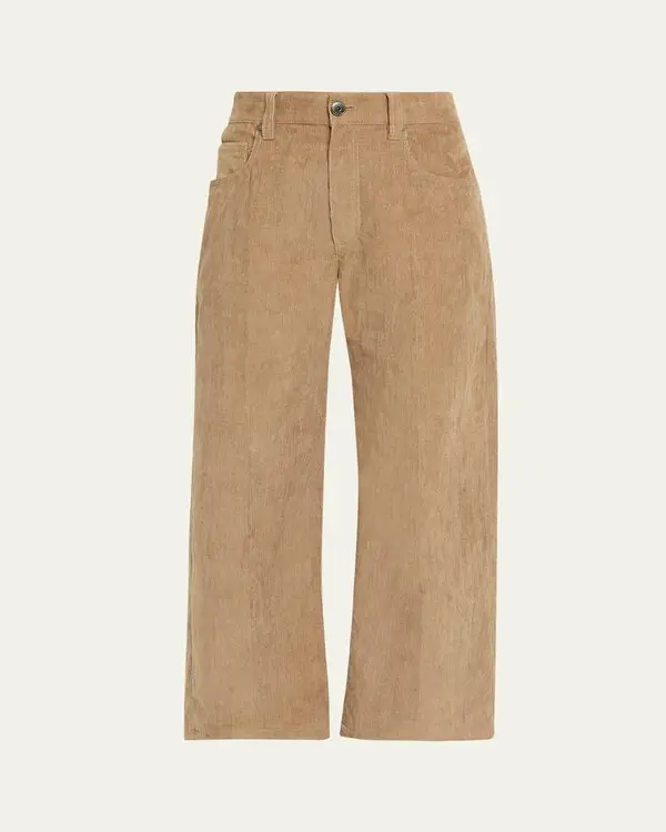 Brunello Cucinelli Corduroy Wide-leg Cropped Pants