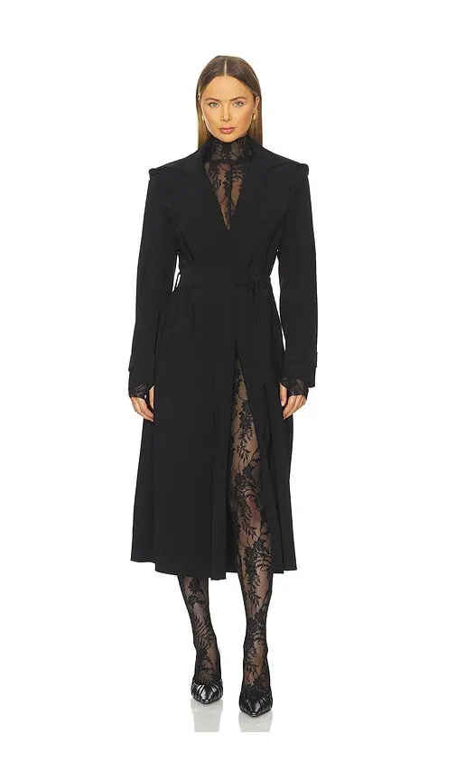 Norma Kamali Oversized Double Breasted Trench