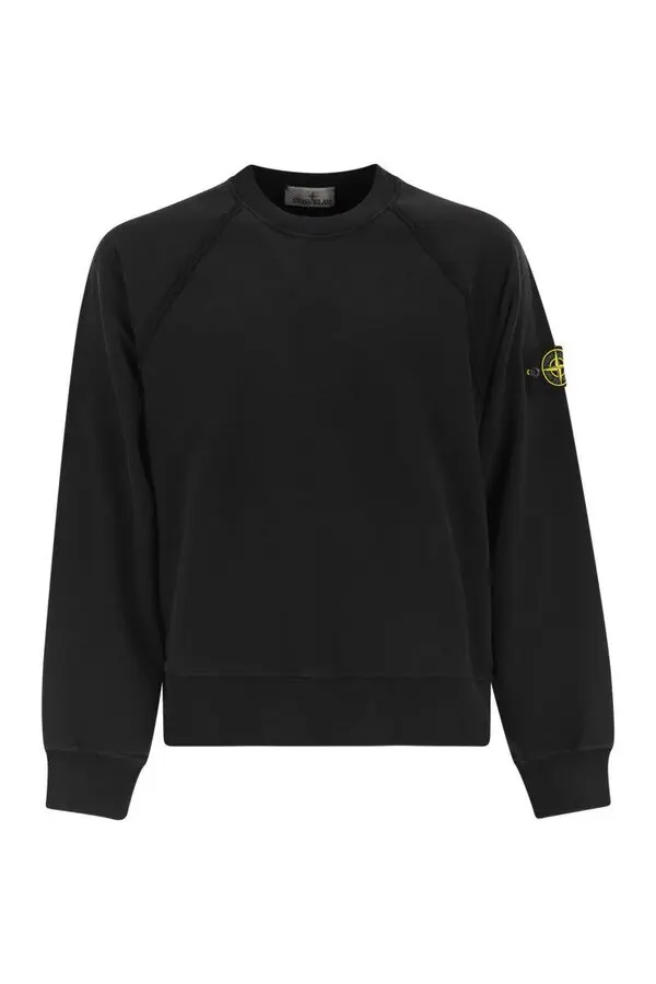 Stone Island Oversized Crew Neck Sweatshirt With Raglan Sleeves