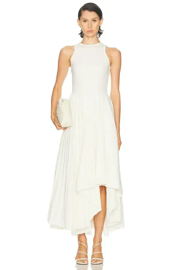 Alexander Mcqueen Cut & Sew Jersey Dress In Ivory - 42% Off | Editorialist